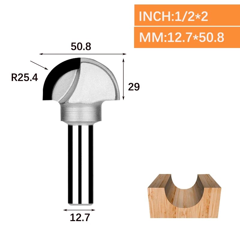 Vsharp Алмазная круглая фреза для МДФ 12.7x50.8