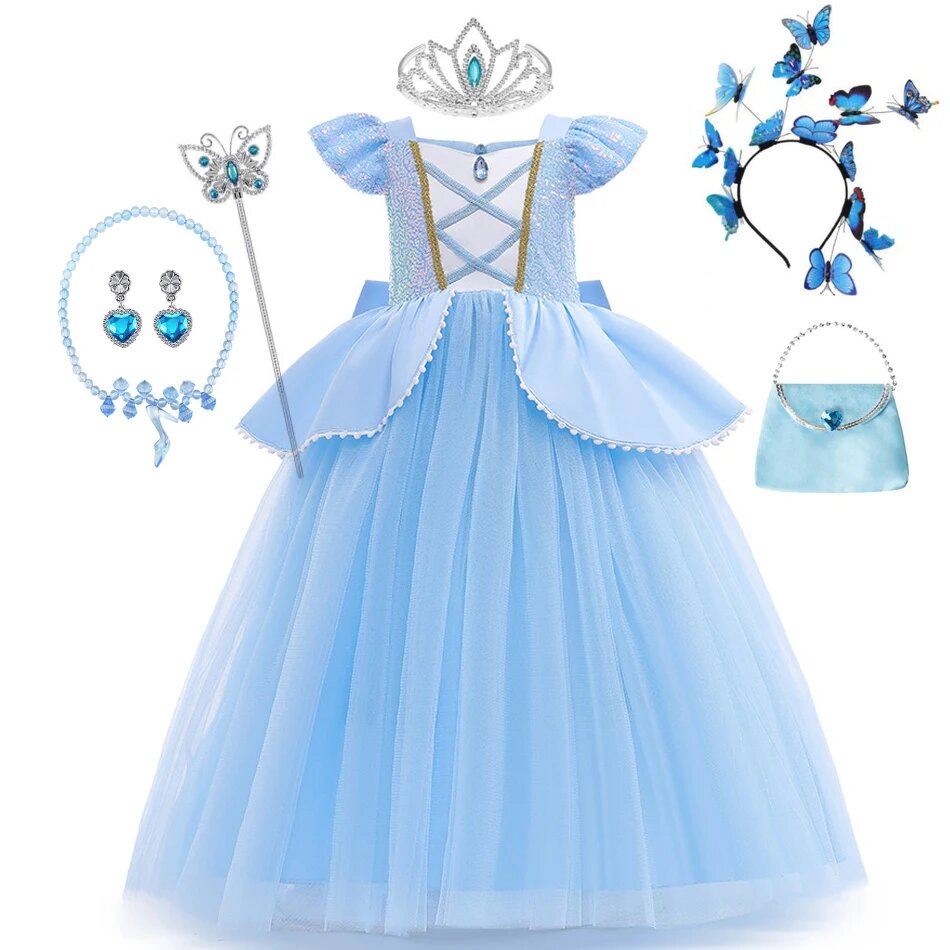 Костюм Золушки для девочки, DreamParty, полиэстер 2T Tag-100, 6