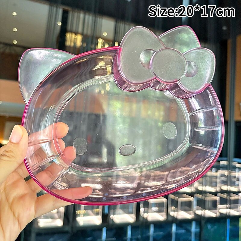 Тарелки Hello Kitty, кухонные принадлежности, подносы для еды с изображением котенка Китти, подносы для завтрака, хлеба, фруктов, поднос для хранения, милый поднос для украшений, тарелки для хранения