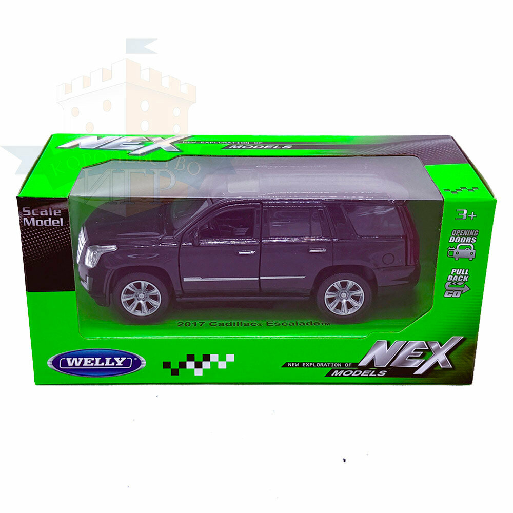 Машинка Welly Cadillac Escalade, 1:32, черный, арт.39894CW, коллекционная