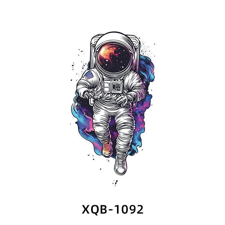 Водонепроницаемая наклейка-тату с большим мужским и женским имитацией предплечья, цветка, XQB-1092