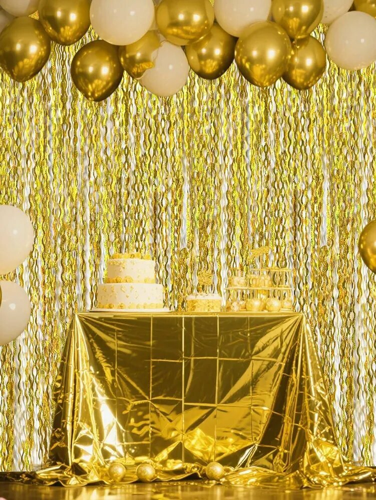 Дождик 200 см золотой 2 шт.