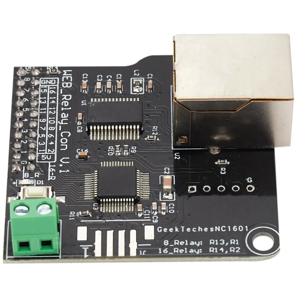 Умное реле 16-канальное сетевое реле Ethernet контроллер DC 12V 10A SRD-12VDC-SL-C — фото 1