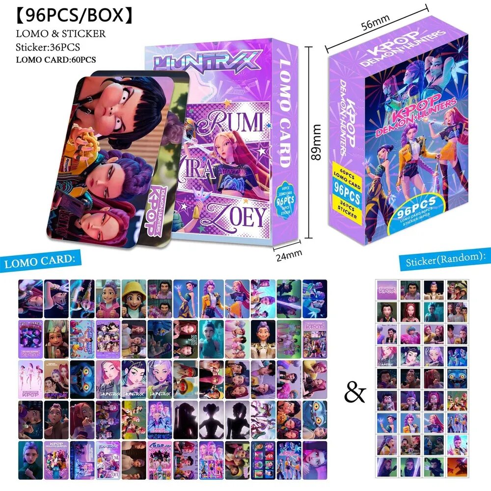 96шт (60 карточек + 36 наклеек) двухсторонняя коллекционная открытка K-POP в формате HD
