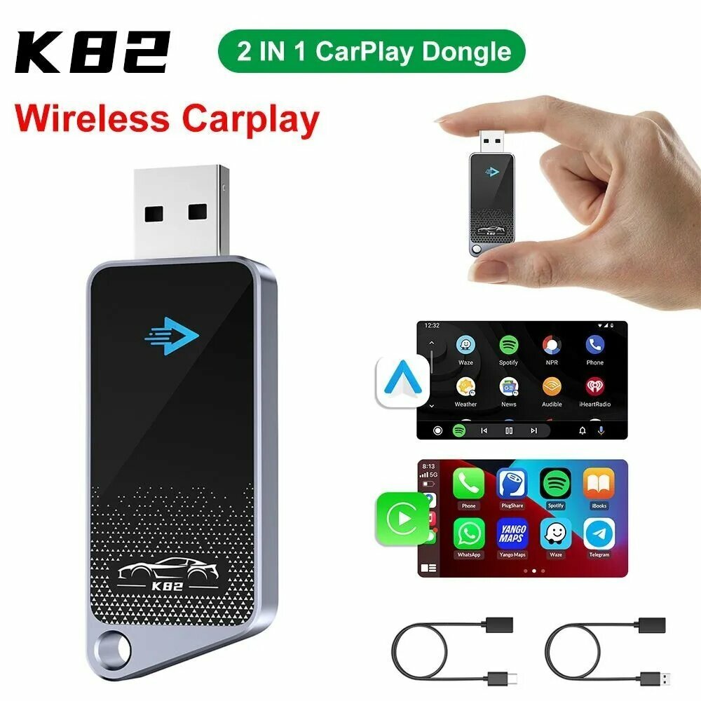 Беспроводной адаптер Vontar K82, Wi-Fi, Bluetooth, для автомагнитолы