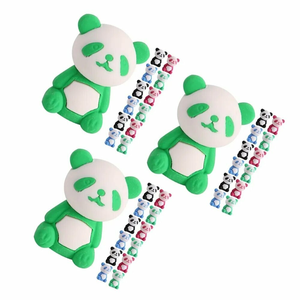 Набор маленьких ластиков с изображением животных, цветные, для школы, 108 шт