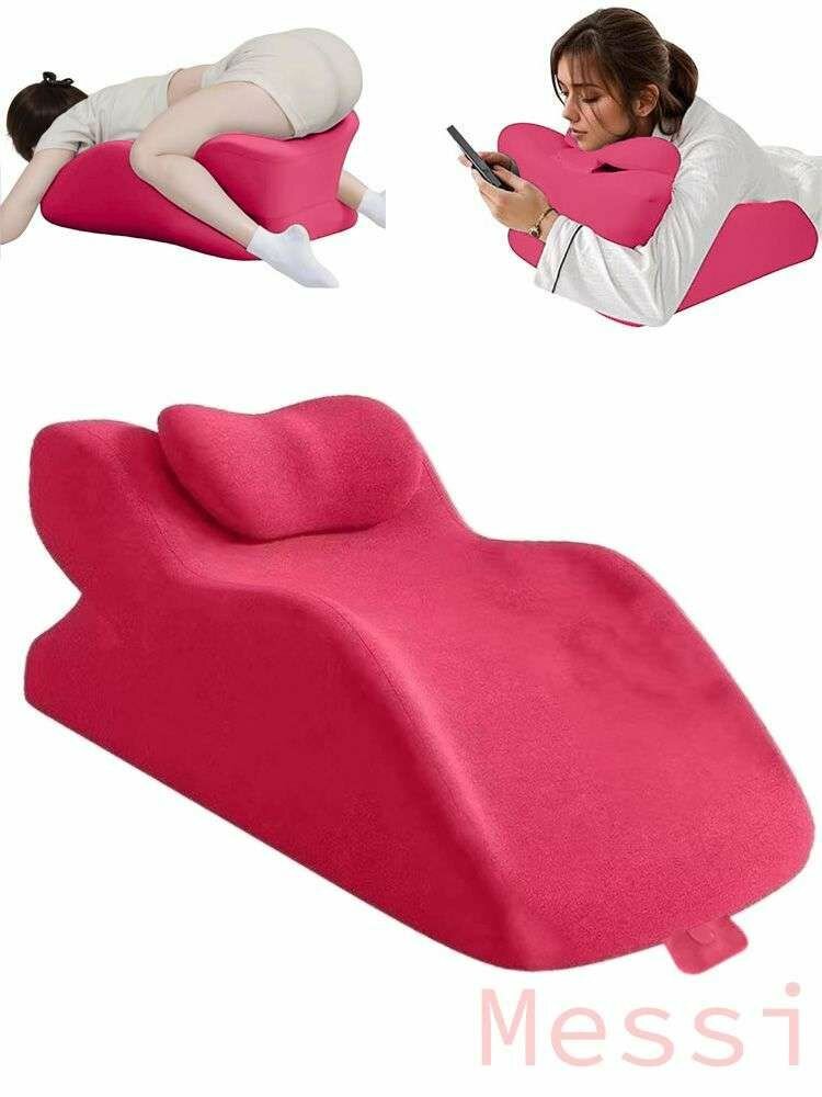 Ортопедическая клиновидная подушка при изжоге и храпе, Подушка для сна на животе анатомическая форма, дышащий материал (пена с памятью формы)