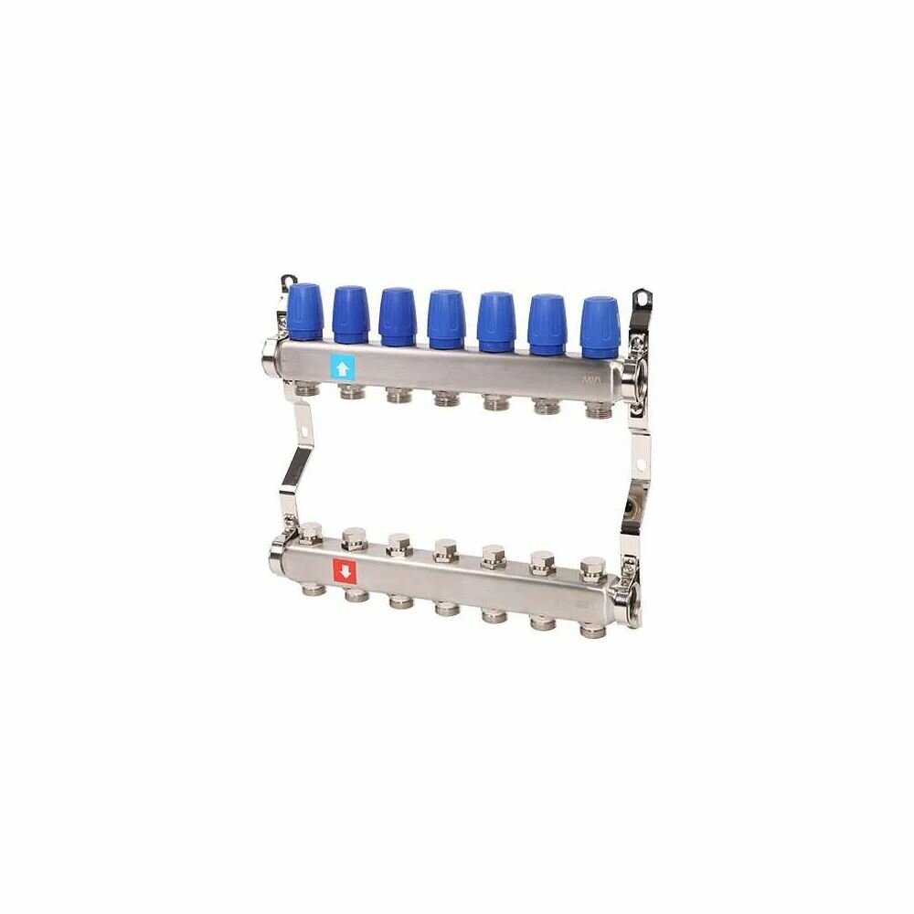 Коллекторный блок 7 выходов х 1х 3/4 EUROKONUS с расходомерами /4 MS.507.06