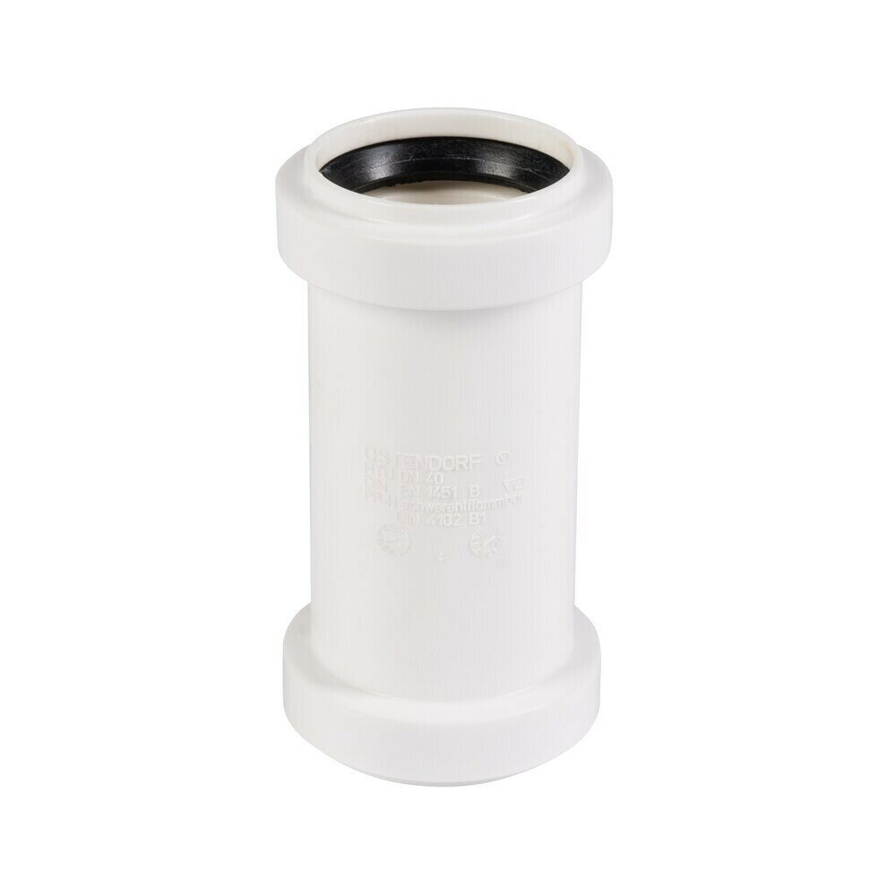 Муфта Ostendorf HTU d40 мм пластиковая белая для внутренней канализации (559710)