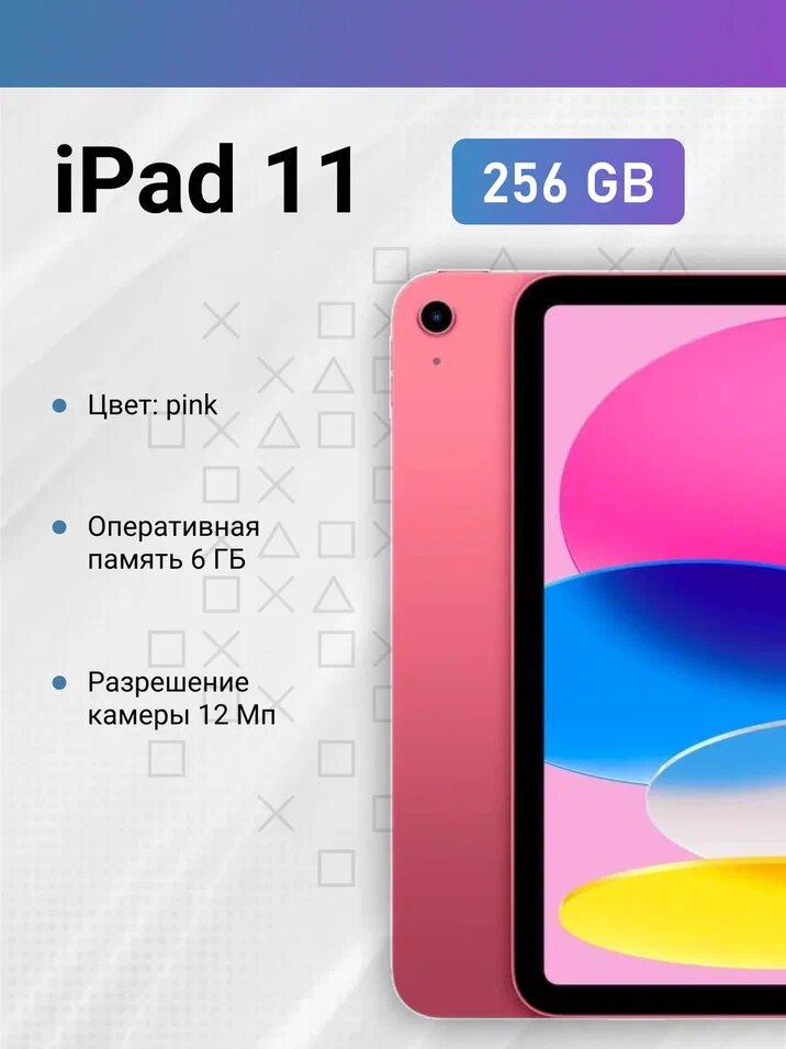 Планшет Apple iPad 11 (A16) 256 ГБ (2025) Wi-Fi, розовый (Pink)