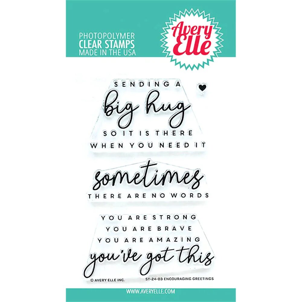 Avery Elle Encouraging Greetings Clear Stamps