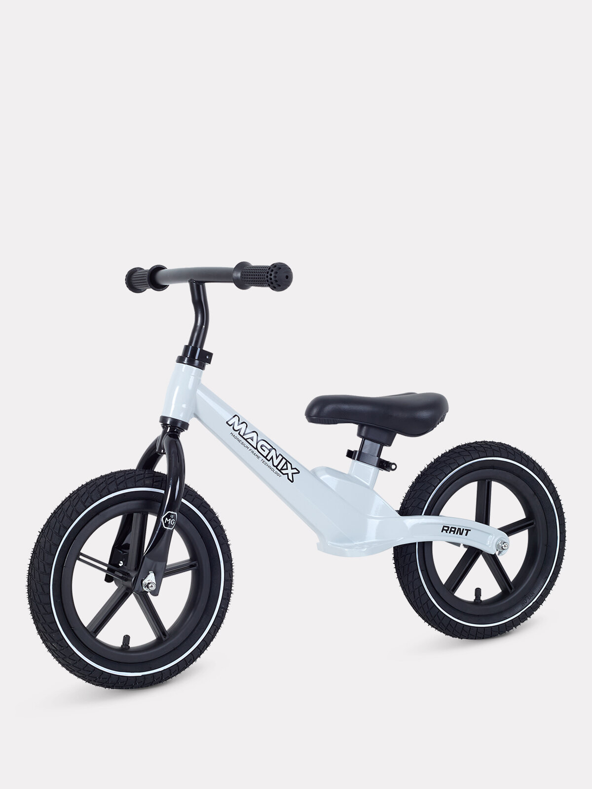 Беговел для детей с надувными колесами регулируемый Rant MAGNIX, Grey