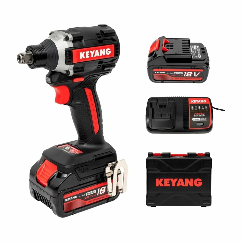 Аккумуляторный ударный гайковерт-винтоверт KEYANG DW20BLH-315 (Set)