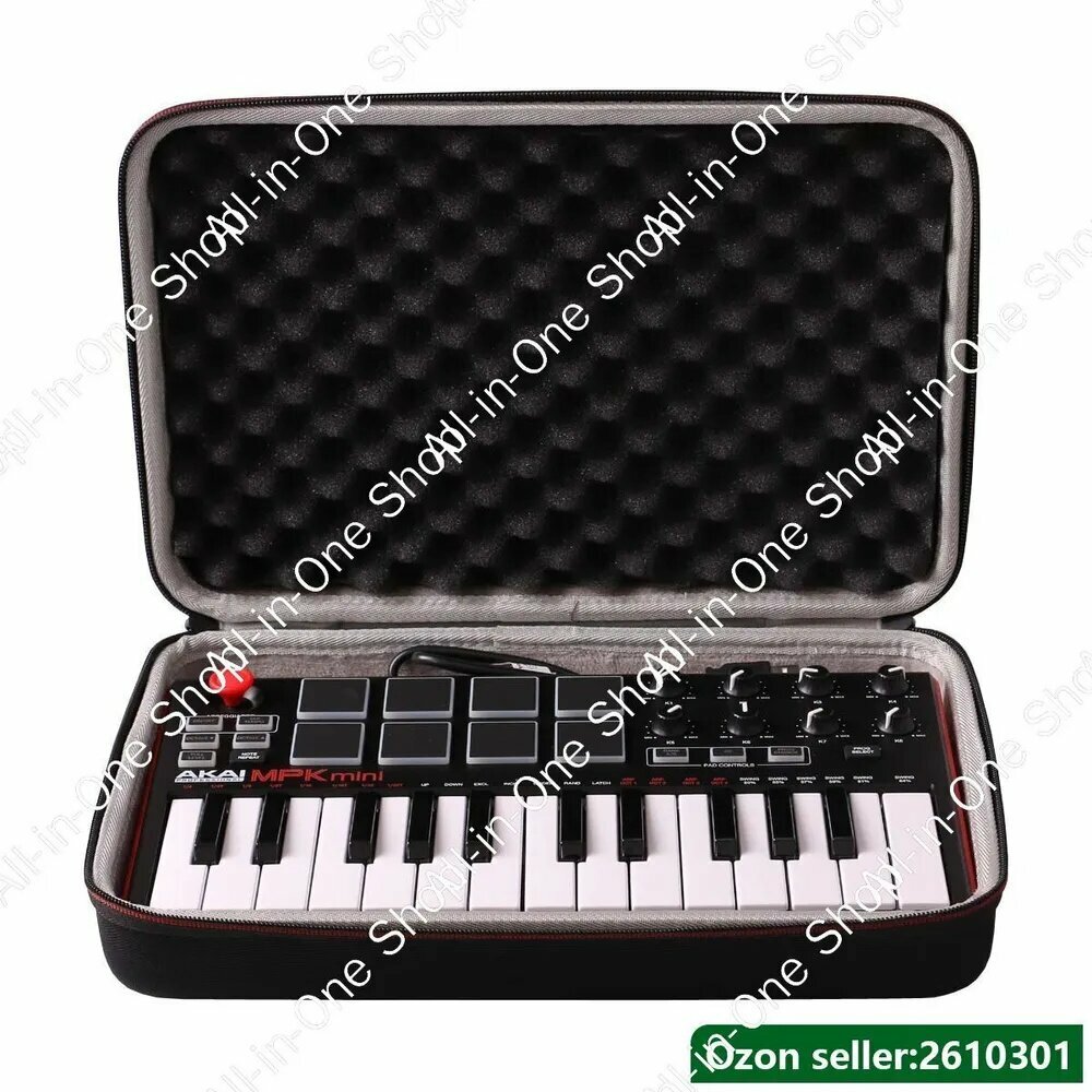 Дорожный чехол LTGEM для Akai Professional MPK Mini MKII и MPK Mini Play с 25-клавишным USB-контроллером MIDI-клавиатуры (только сумка!)-weiqun