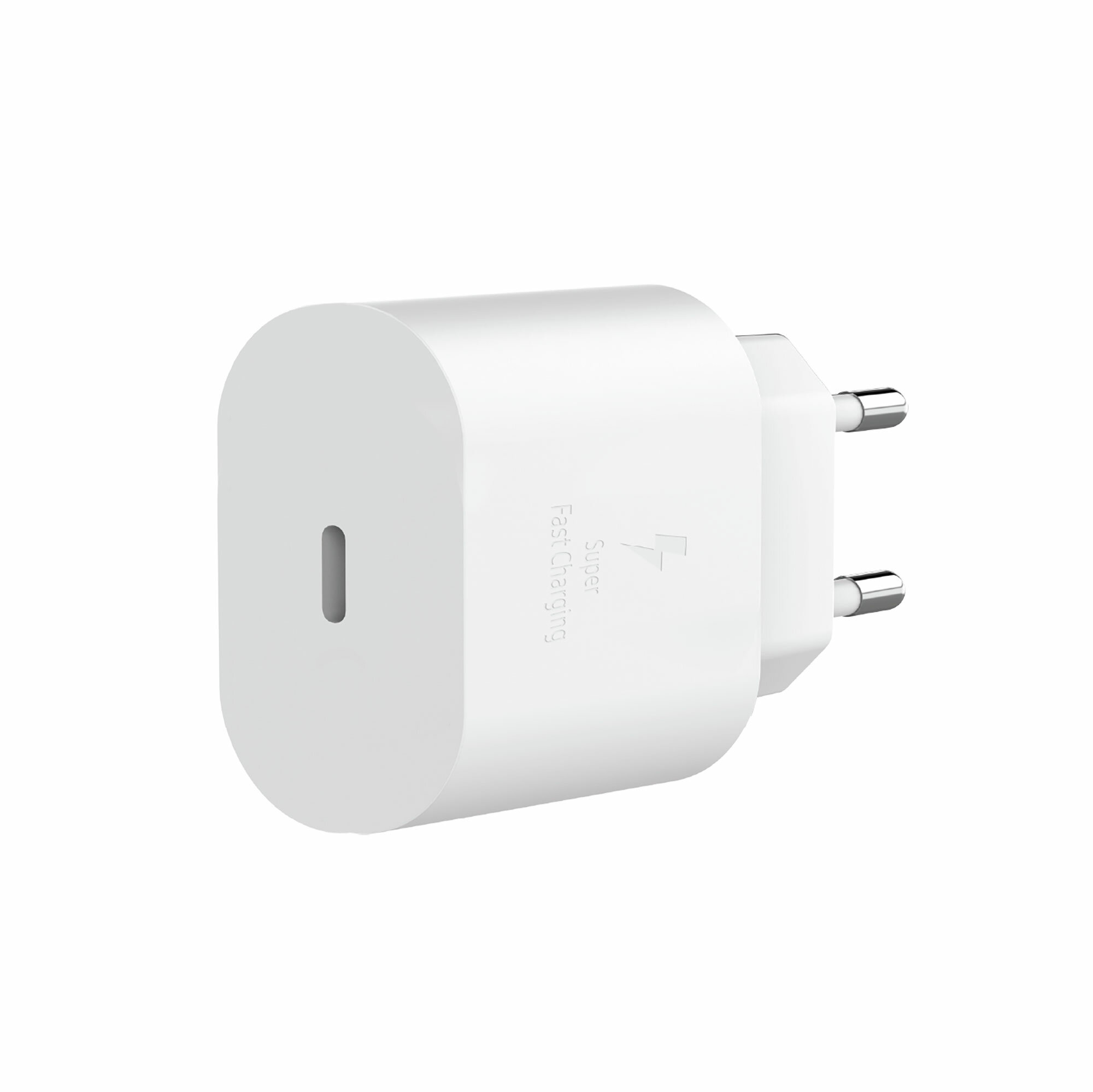 Сетевое зарядное устройство Aksberry T25, разъем USB-C, Power Delivery 25W, цвет: белый