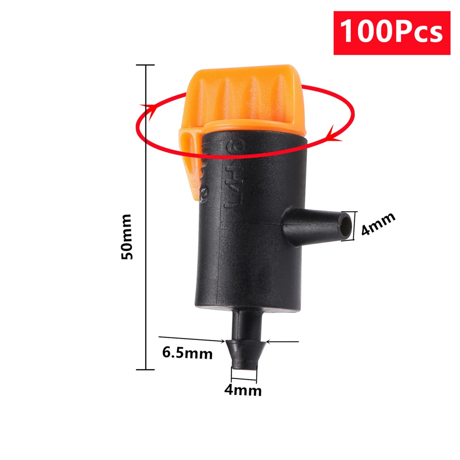 Капельницы для полива 4/7 мм, 100 шт, Цвет: 100Pcs 0-60L