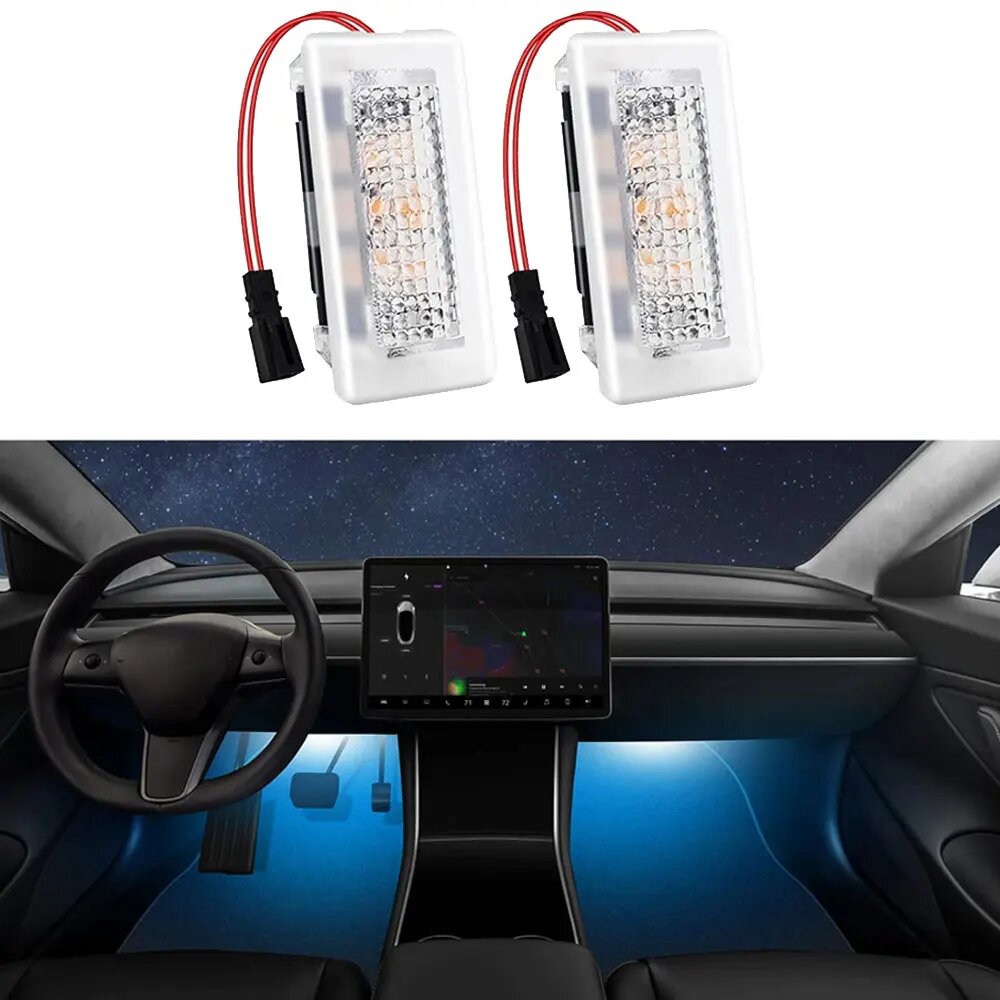 Суперяркие Светодиодные Лампы Для Салона Tesla, Совместимые С Model Y, Model 3 Highland Blue 2pcs