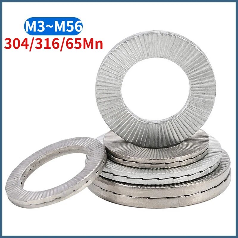 Шайбы самоконтрящиеся M8, 65Mn Dacromet, 5шт