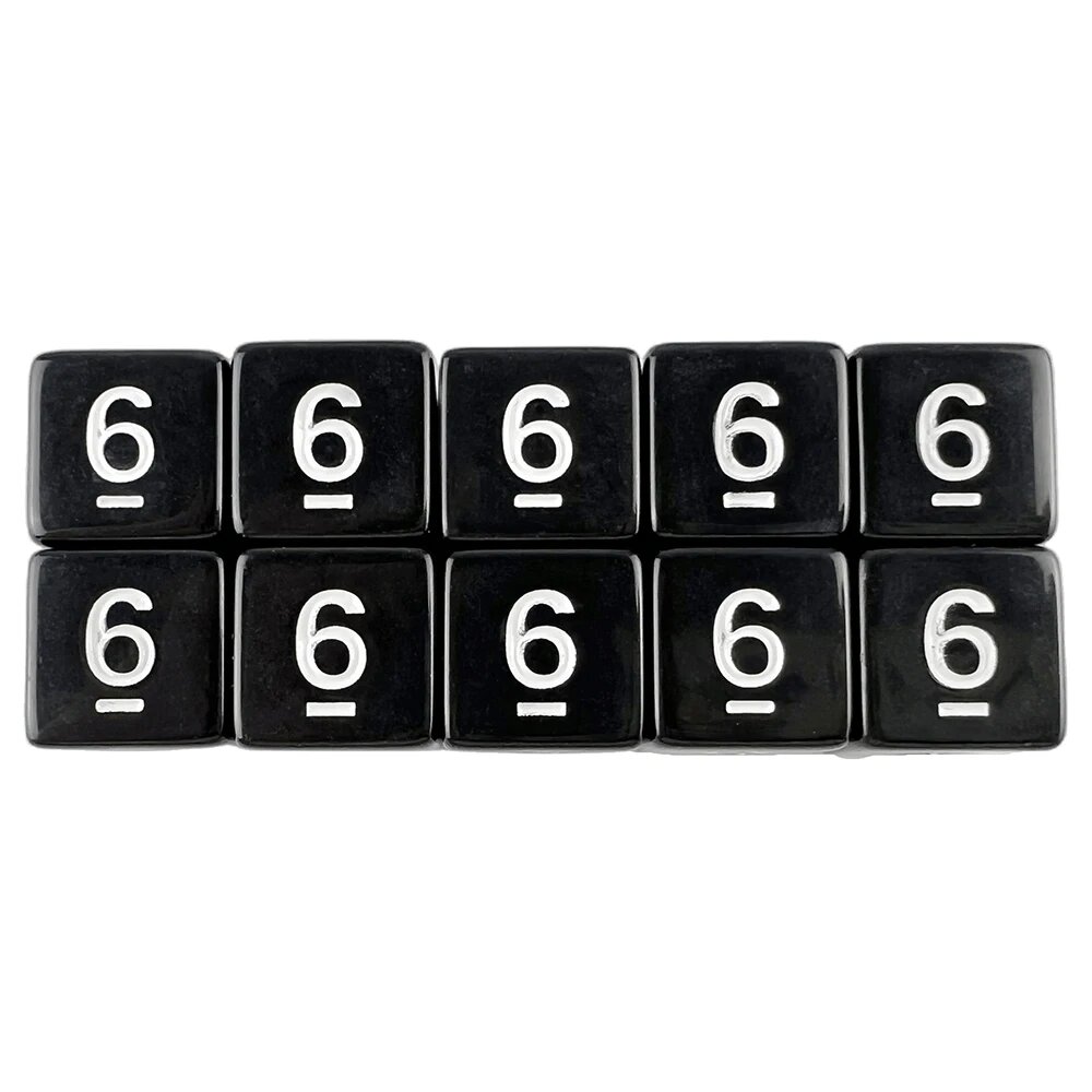 10 шт. кубиков D6 Dormia, черный