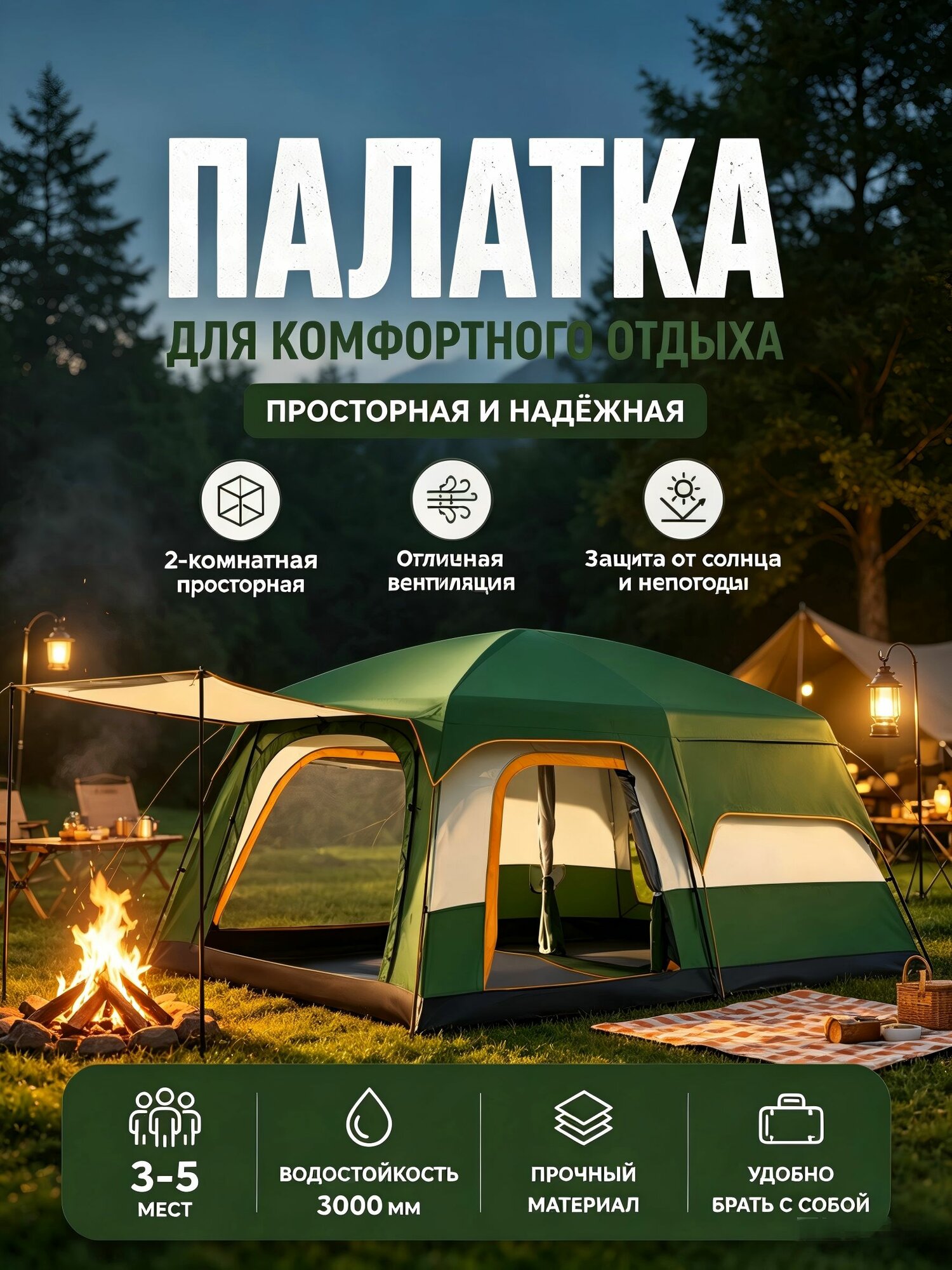 Палатка 2-местная