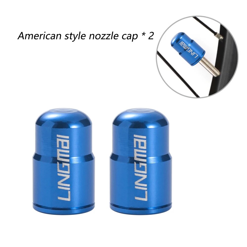 Алюминиевые колпачки для велосипедных клапанов 2 шт. Синий, 2pcs Blue Schrader