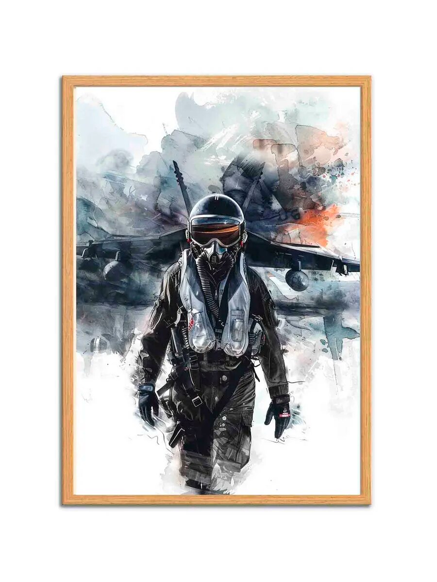 Пилот-птица-ворон 2, Плакат 30x42см