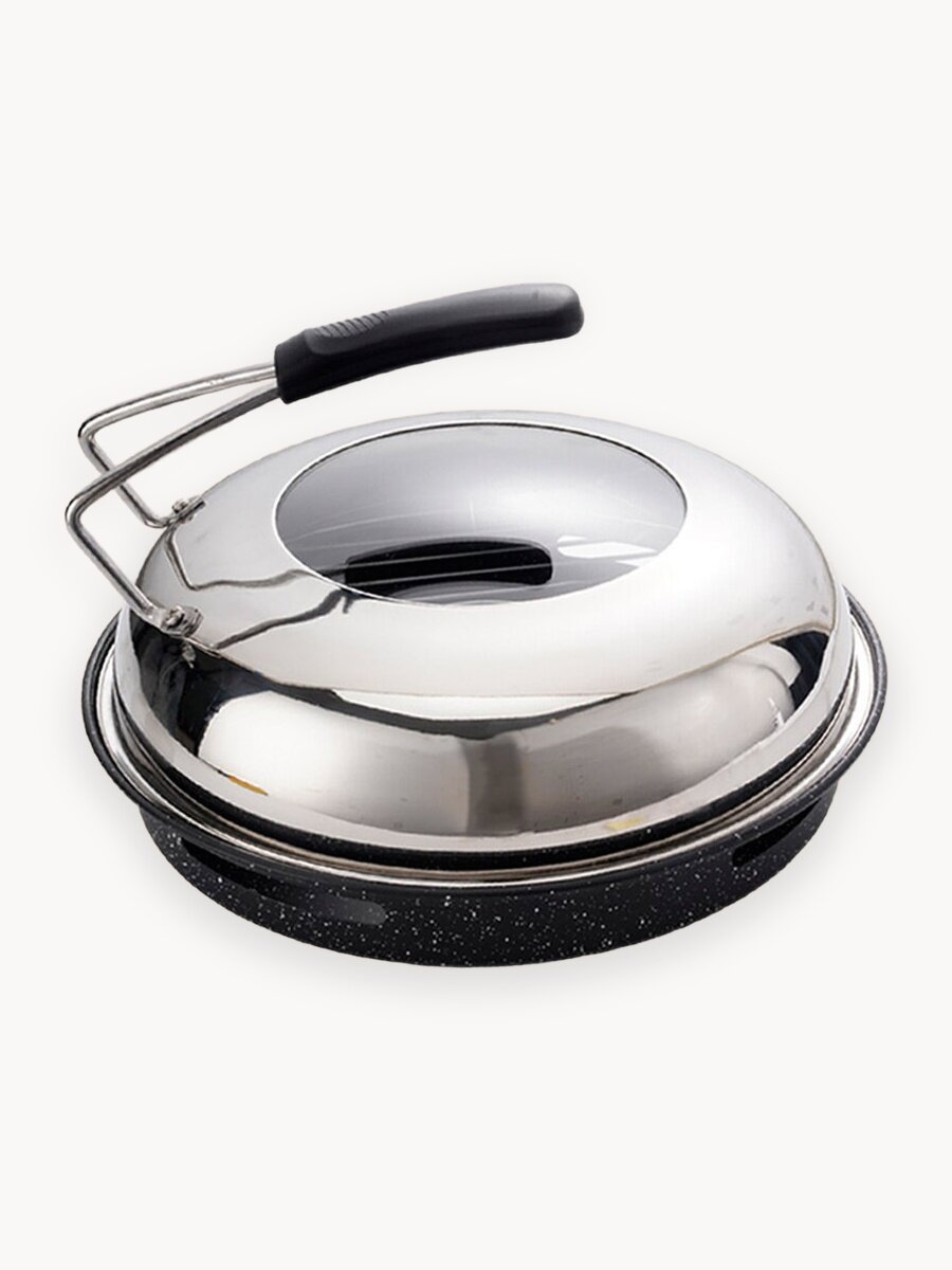 Сковорода-гриль Goodgrill, нержавеющая сталь, антипригарное покрытие, 33см