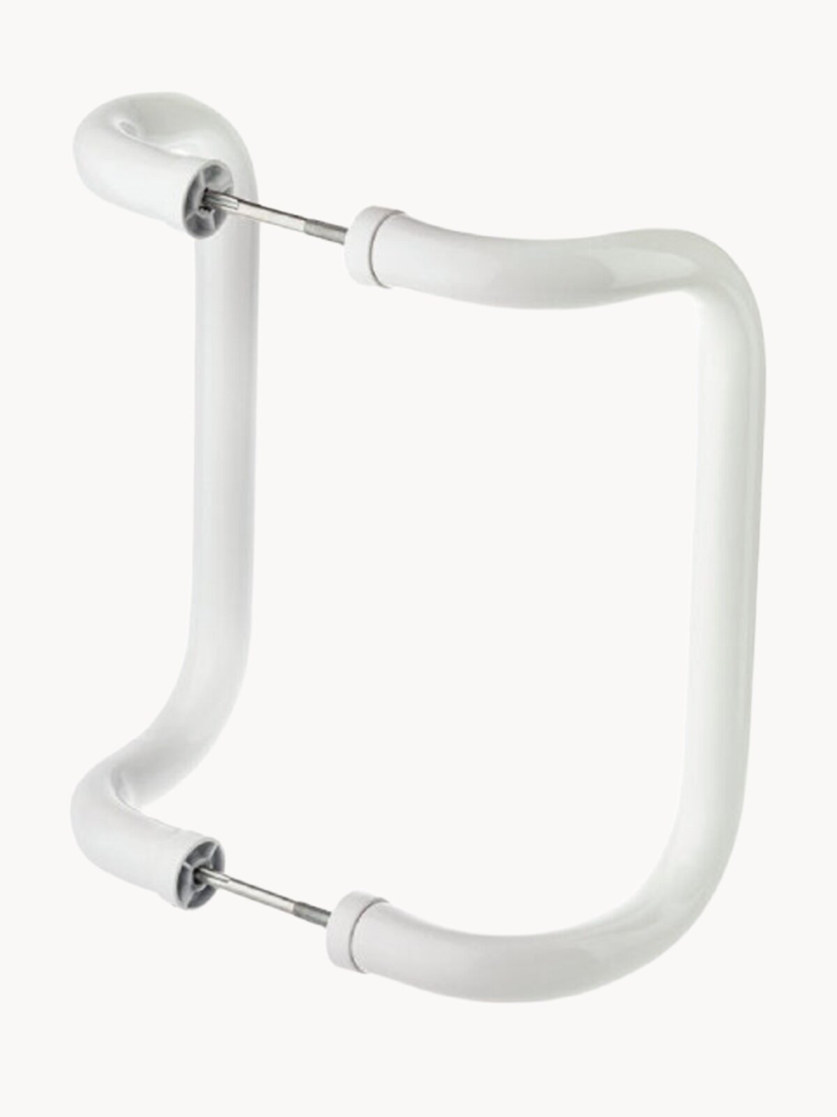 Ручка скоба дверная бугельная 300 мм для пластиковых и алюминиевых дверей белая