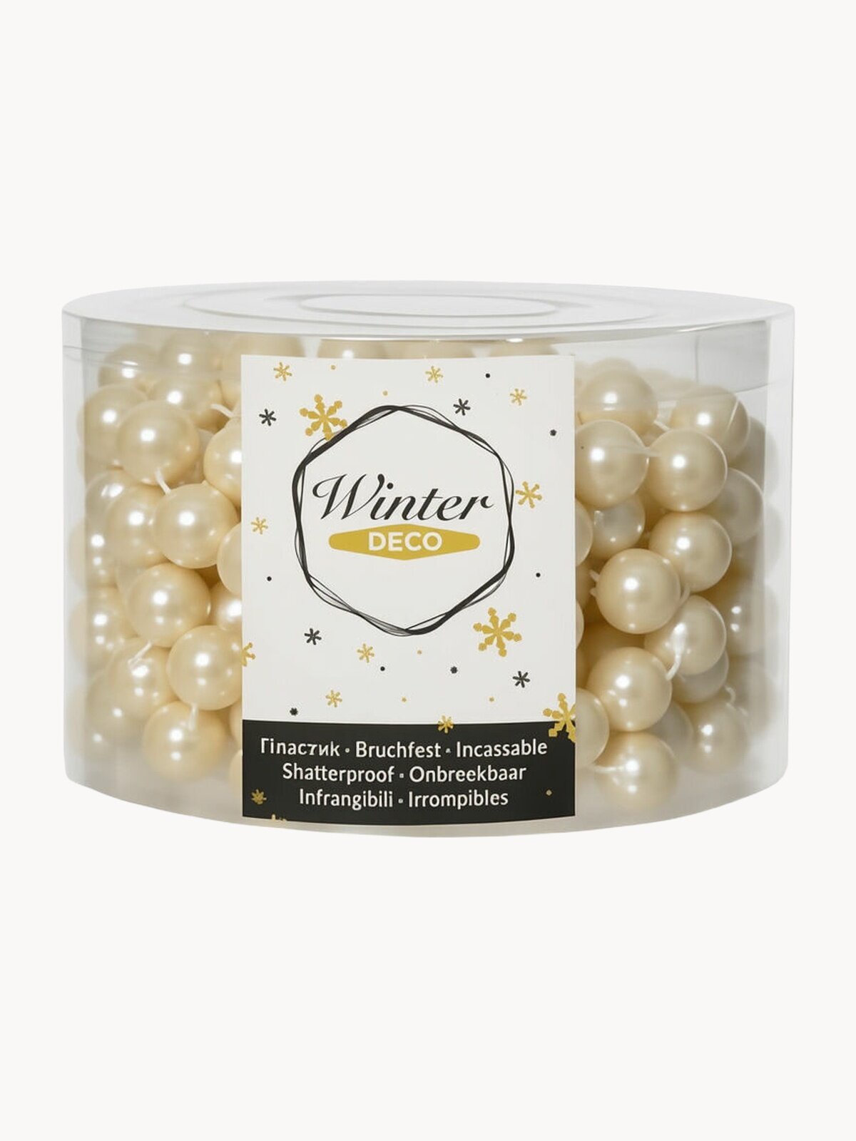 Бусы пластиковые бисер-xl, перламутровые, 14 мм, 5 м, Winter Deco 000169