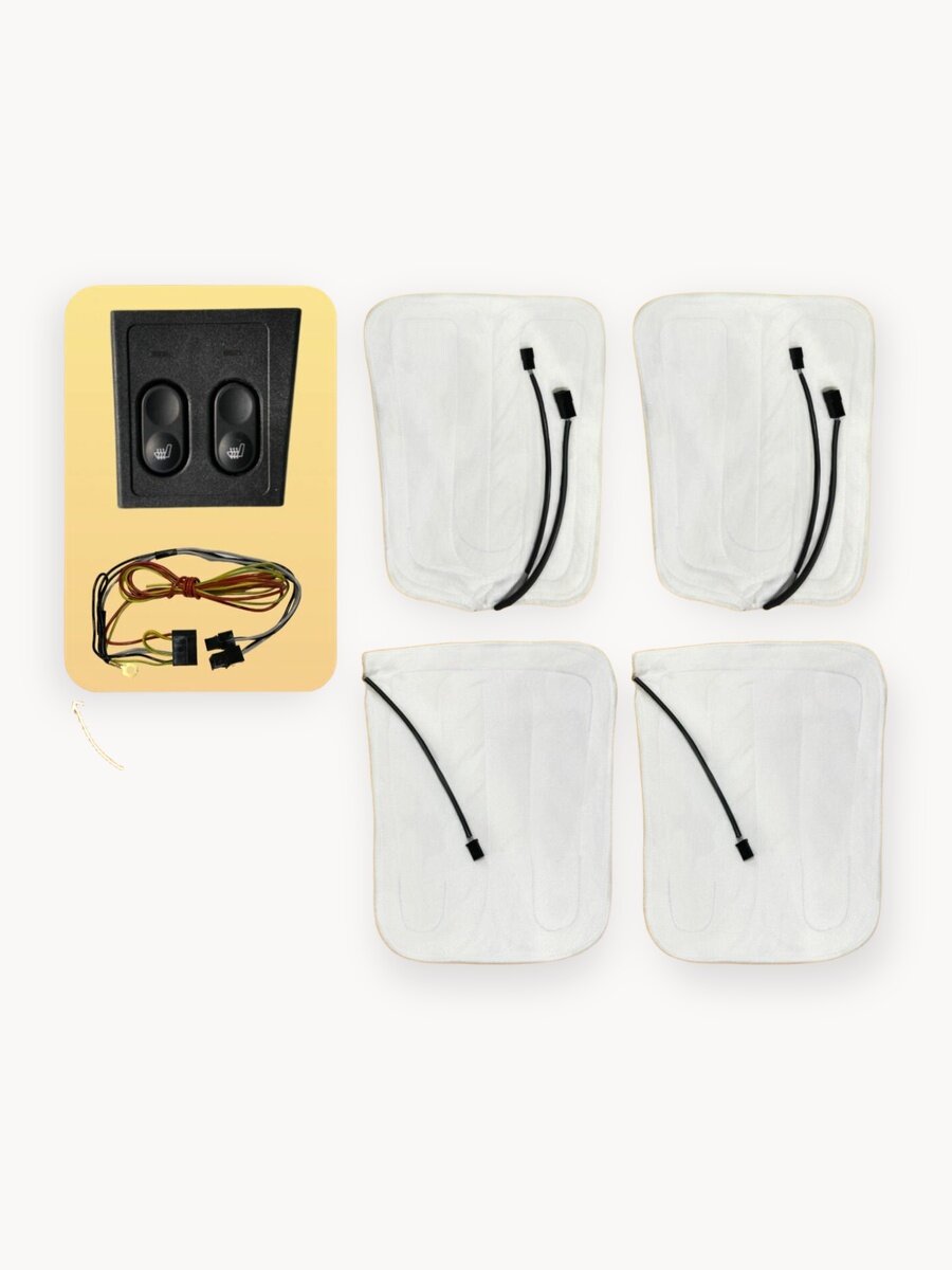 Обогрев сидений ВАЗ 2170 - Лада Приора встраиваемый, с кнопками - 2 шт.