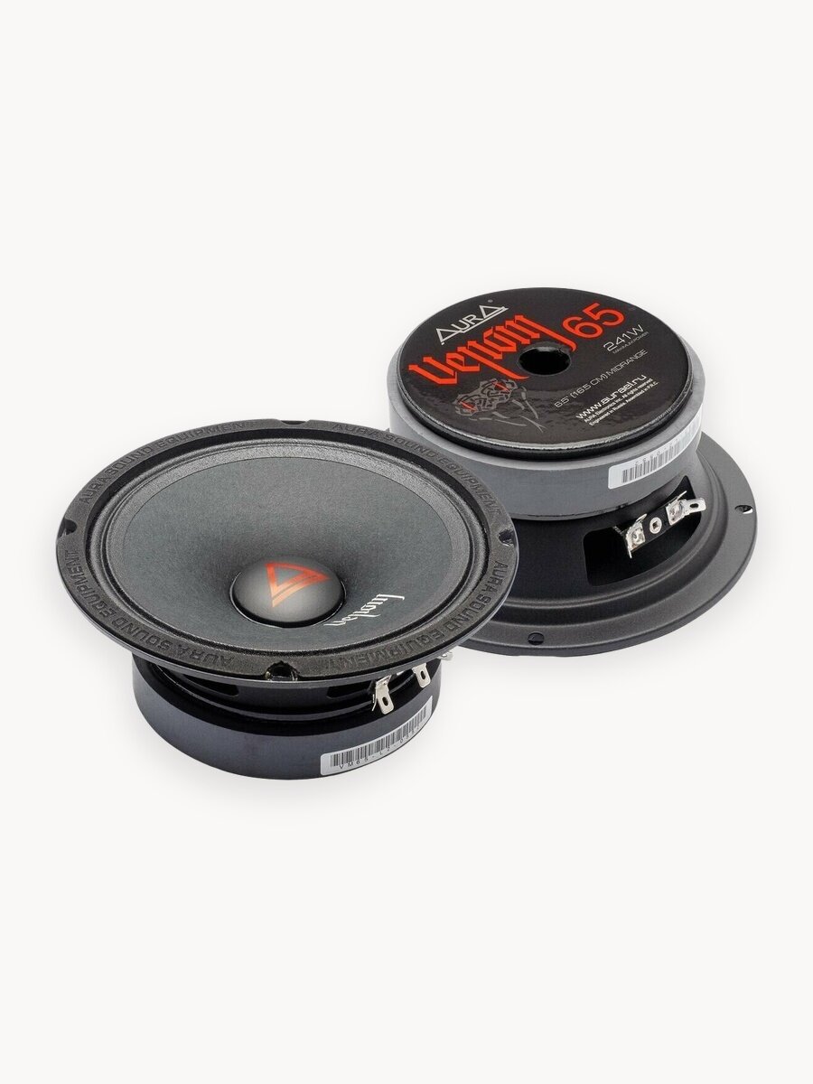 Колонки автомобильные эстрадная акустика AurA VENOM-65 96дБ, 121/241Вт