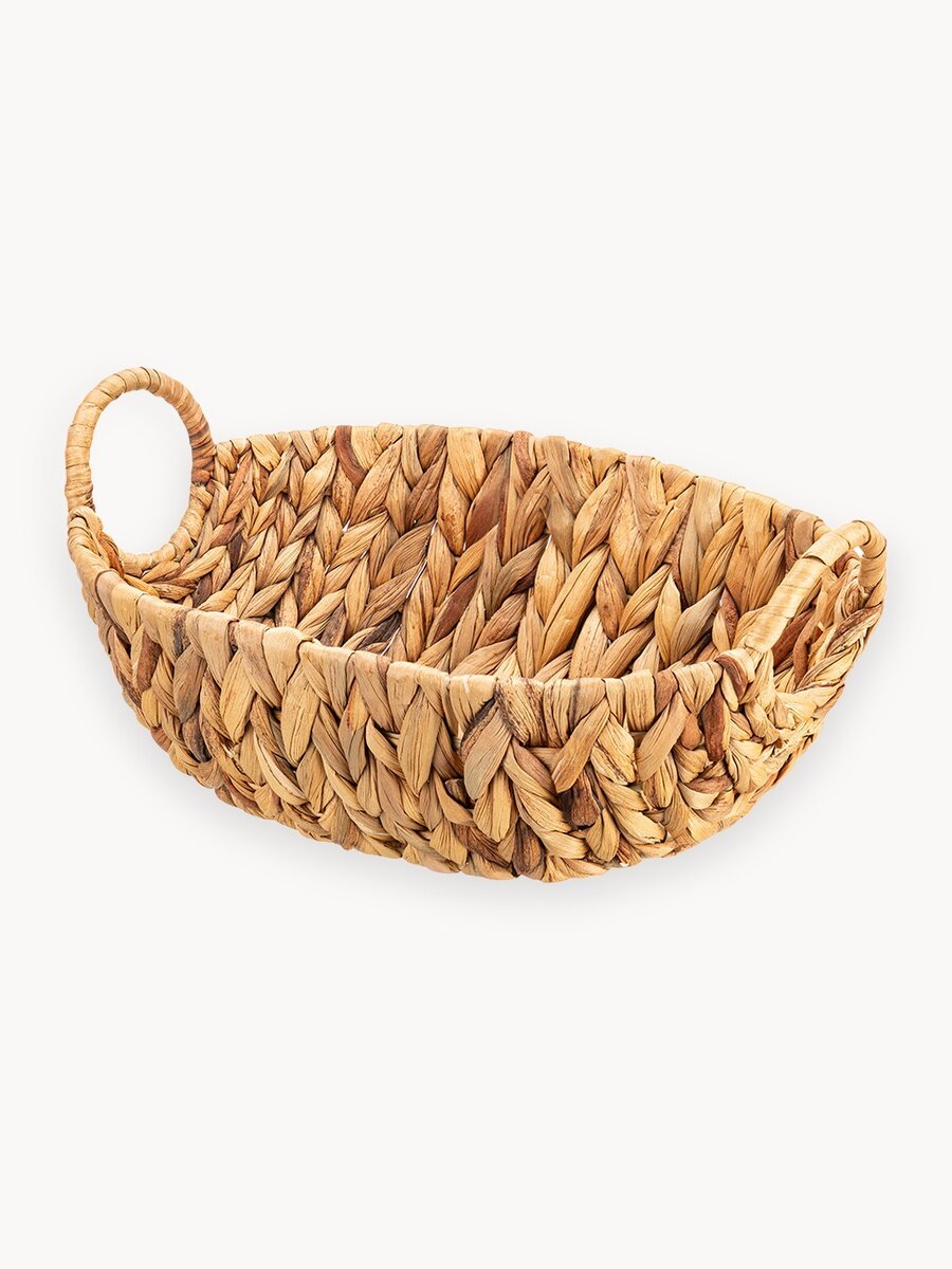 Корзинка плетеная 33х23х16 см с ручками El Casa, водяной гиацинт