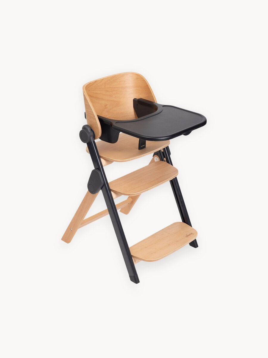 Стульчик для кормления Chicco Meraviglia, цвет Ebony (Чёрный / Бук), артикул производителя 04087149310000
