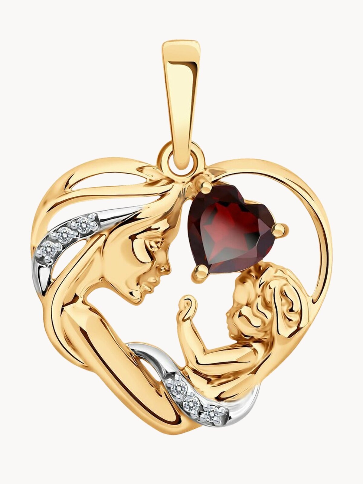 Подвеска, красное золото, 585 проба