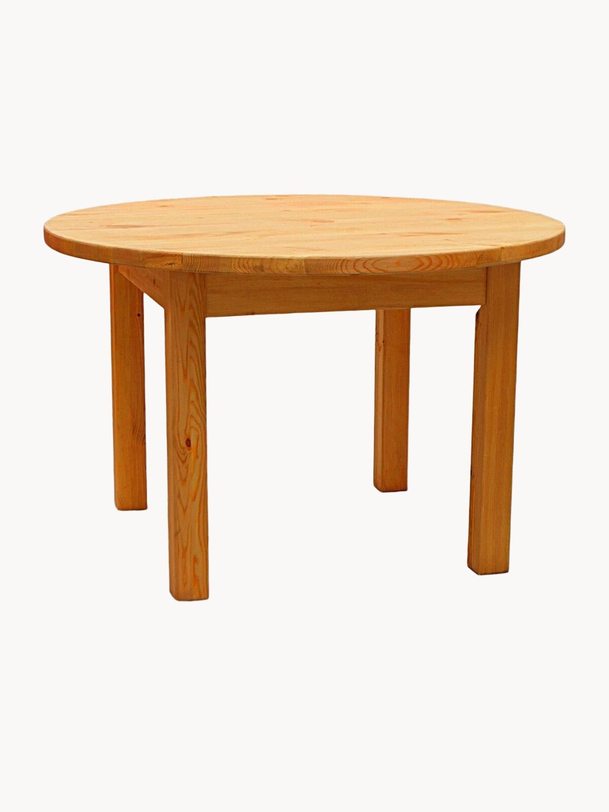 Стол обеденный круглый 120, 120x120х76 см, массив сосны, старение воск