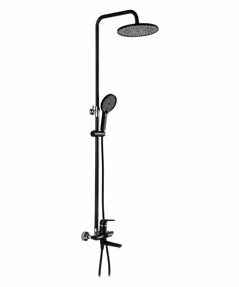 Душевая система из латуни для ванны и душа Ganzer GZ24061-C черный