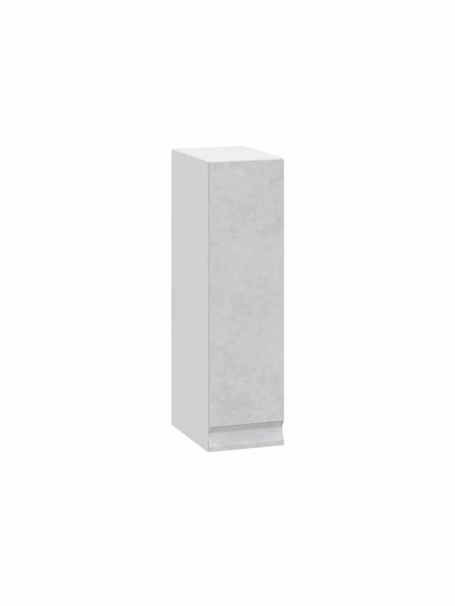 Кухонный модуль навесной, шкаф Велюр с полками, с доводчиками, 20х29.6х72 см, Белый / Бетон снежный