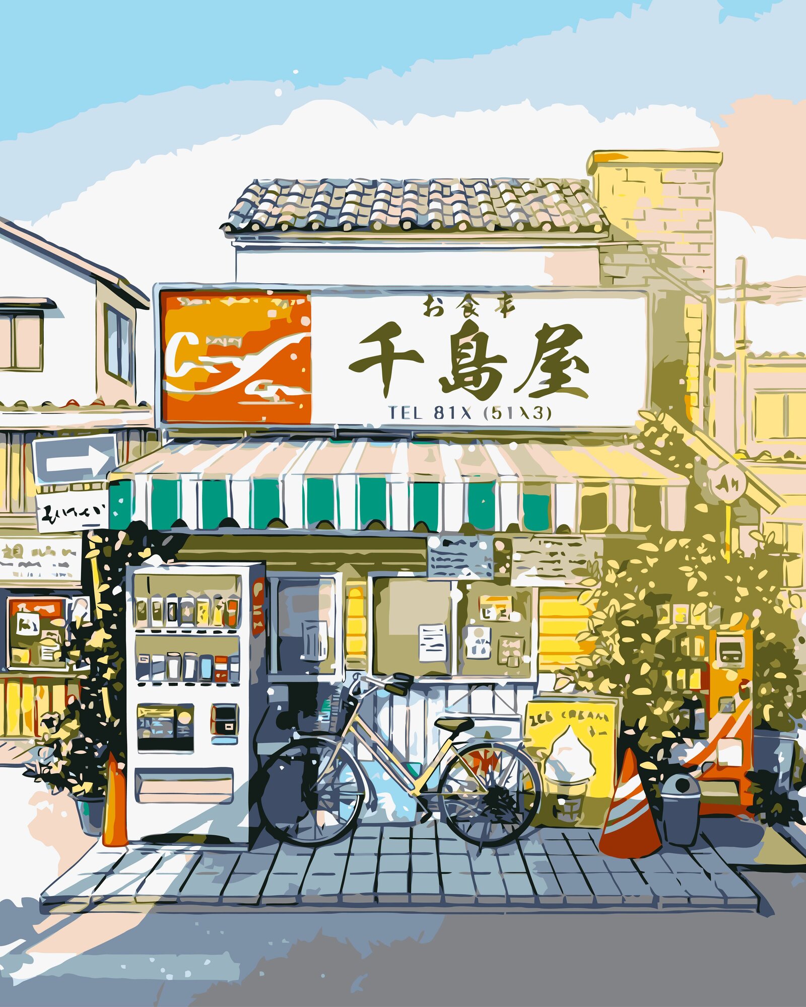 Картина по номерам T728 "Картина Художника Ангелы Хао " 70x90