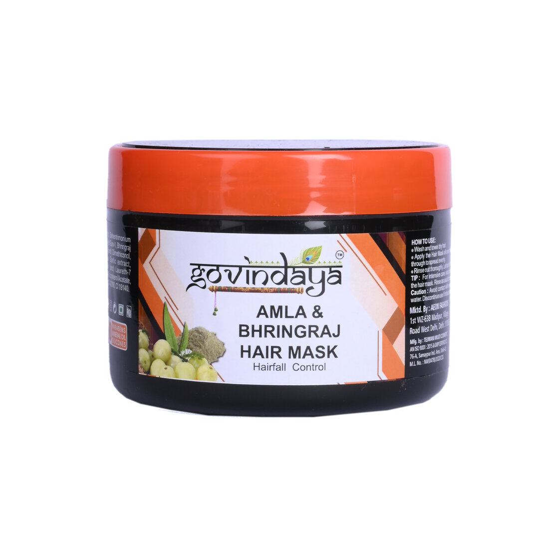 Маска для волос Амла и Брингарадж Говиндая (Govindaya), 500 г.