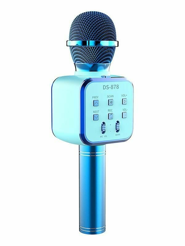 Беспроводной Bluetooth-микрофон с голосовыми эффектами и встроенной колонкой: портативная акустика для домашнего караоке, вечеринок и игр Защита от помех, дизайн для взрослых и детей