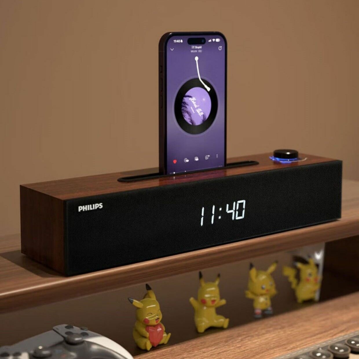 Деревянная акустическая система, Bluetooth 5.3, с сабвуфером, время работы 12 часов