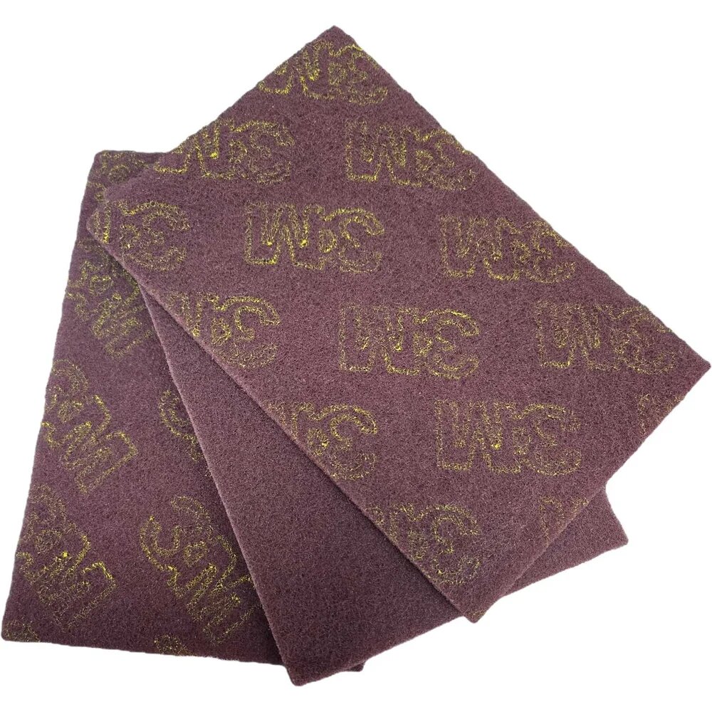 3М Scotch-Brite Лист шлифовальный, A VFN, бордовый, 152 мм х 230 мм ( 10 шт/уп) 7447