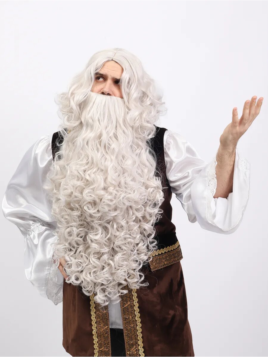 Парик с бородой театральный, исторический