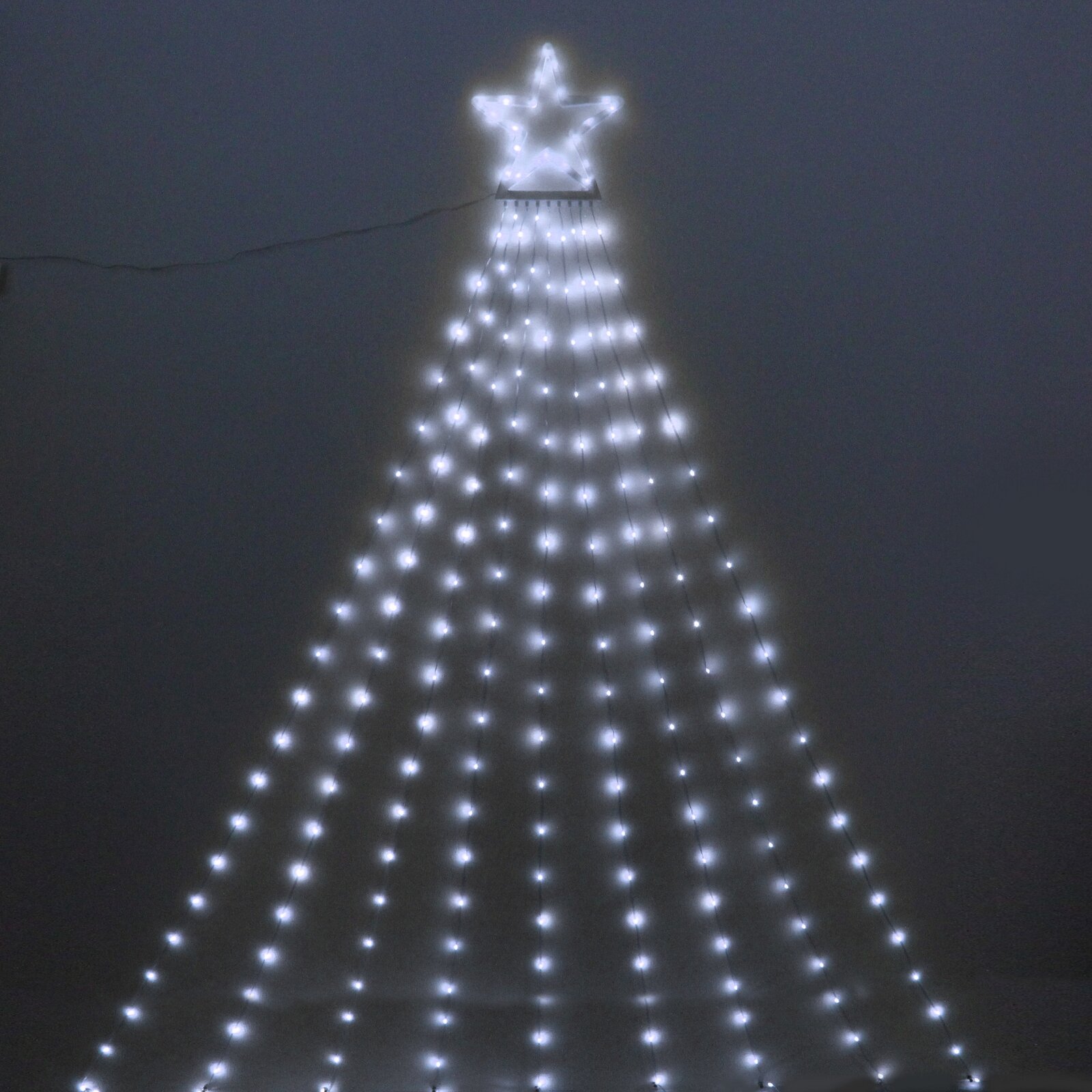 Гирлянда для дома занавес «Звездное сияние» 2 м (водопад) 196 ламп LED, 7 режимов, IP-20, 220v, Белый