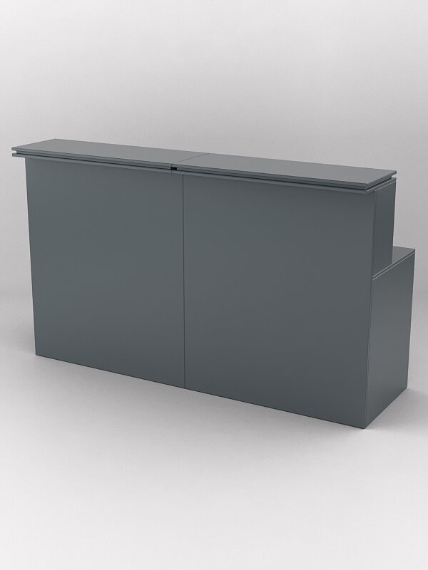 Комплект ресепшнов "вайт стайл" №1 (две прямых секции), Темно-серый U2601