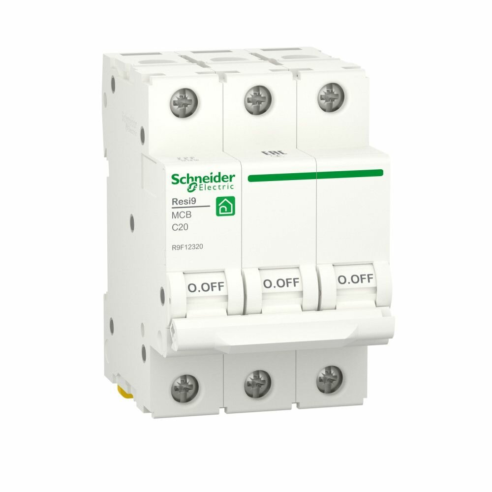 RESI9 Автоматический выключатель (АВ) С 20А 3P 6000A, Schneider Electric, R9F12320