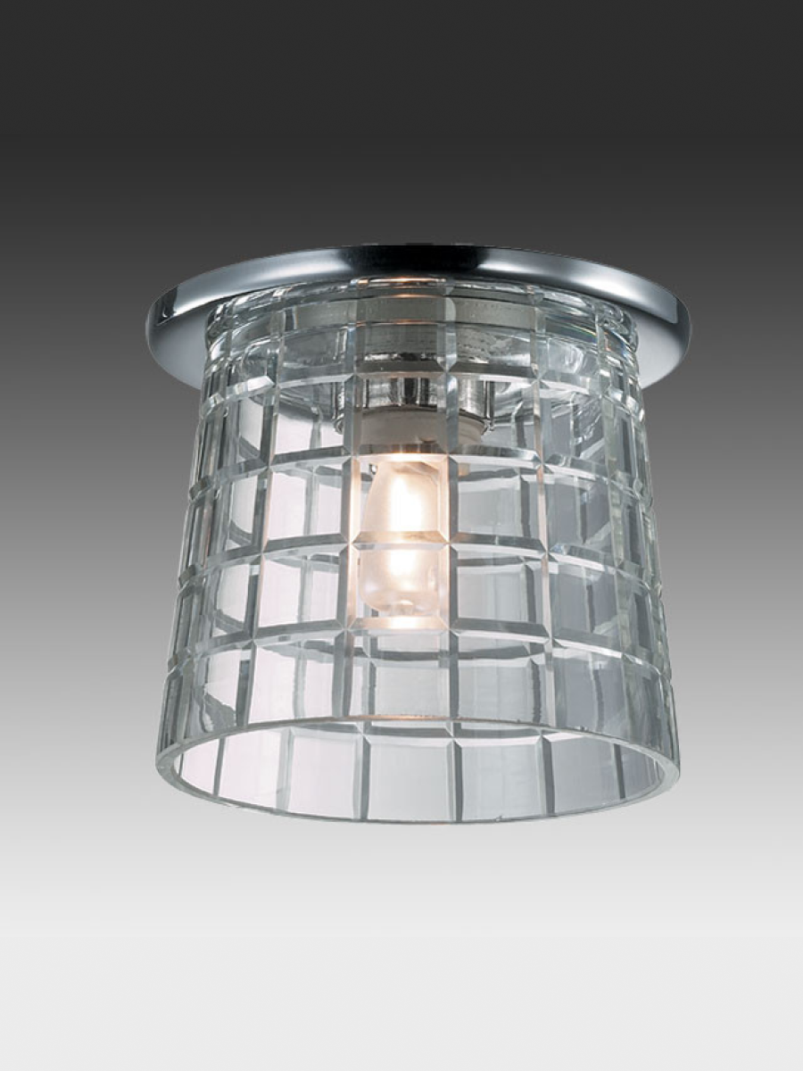 Встраиваемый светильник Novotech Facet 369460, хром + прозрачный, G9 40W