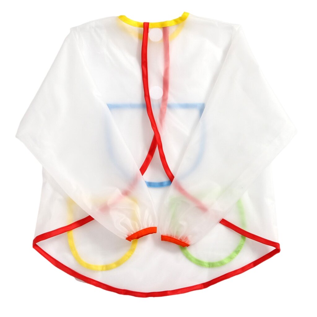 Детский Художественный Халат Водонепроницаемый Фартук Для Рисования С Длинным Рукавом 3-8 Лет с Карманами