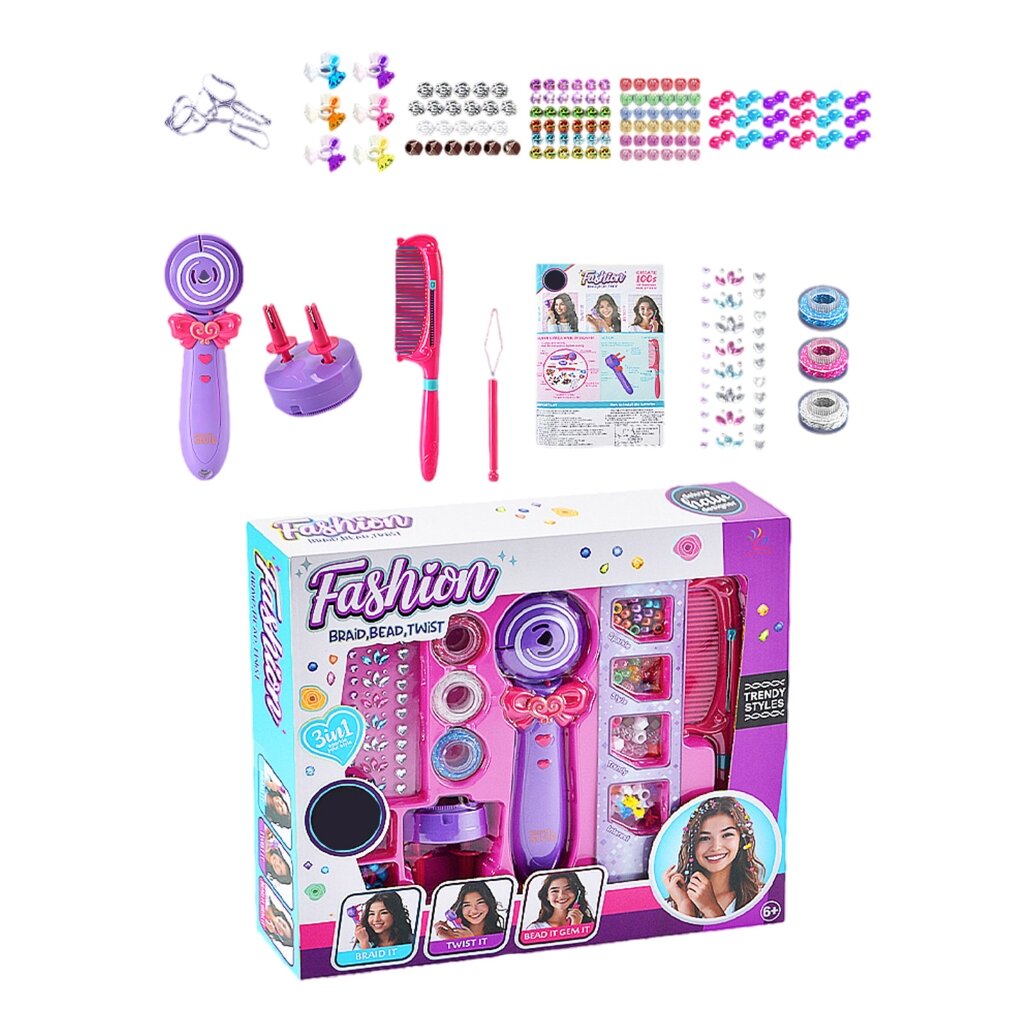 Электрические Наборы Для Плетения Волос Машина Для Укладки Волос Популярный Инструмент Для Создания Причесок для Женщин И Девочек Быстрый Стиль Плетения Волос