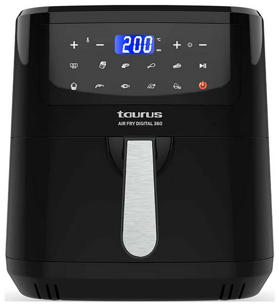 Аэрофритюрница Taurus Air fry digital 360, дисплей, таймер, черный